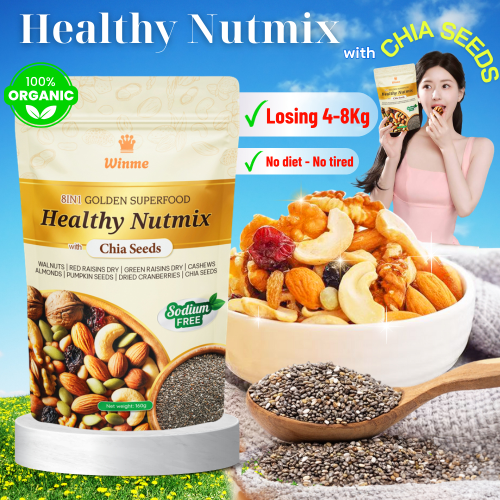 Winme Healthy Nutmix With Chia Seeds No Fat Less Sugar for Waist Loss ...