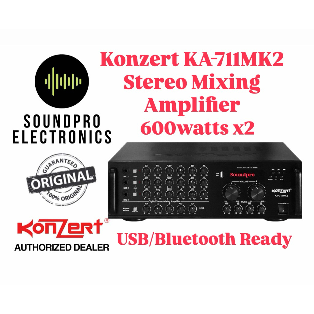 Konzert KA-711MK2 Stereo Mixing Amplifier 600wattsx2 (ORIGINAL ...