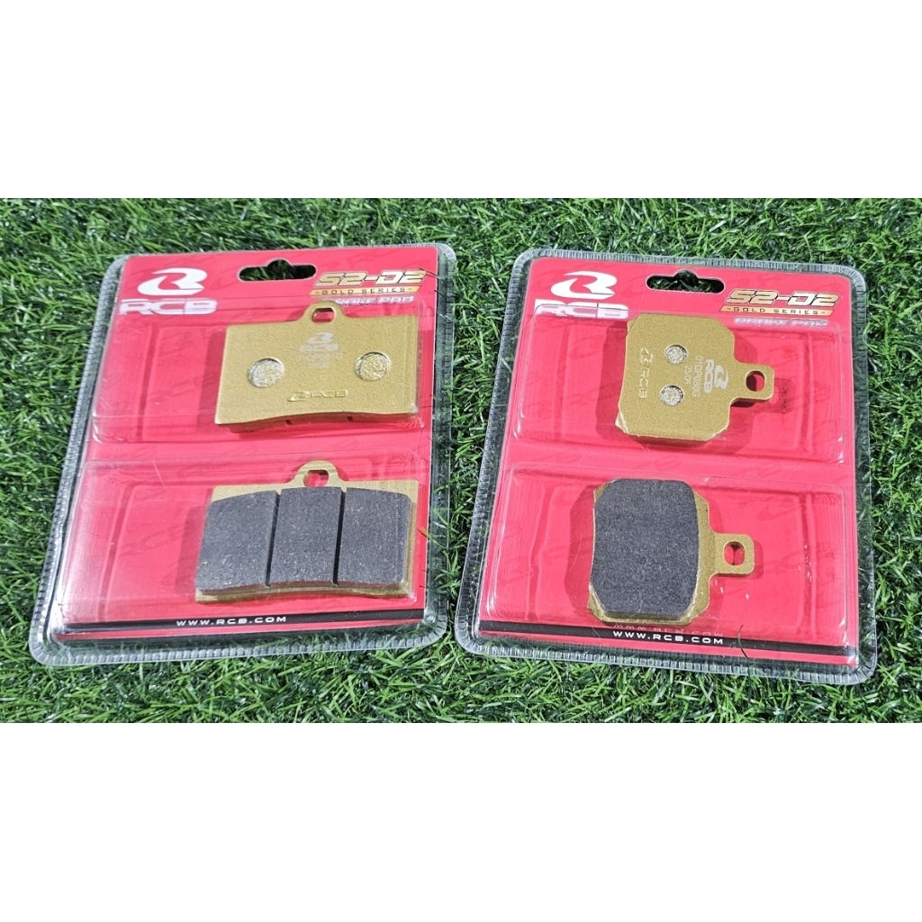 RCB GOLD SERIES BRAKE PAD FOR R1 4 POT / R55 2 POT CALIPER S2-D2 GOLD ...