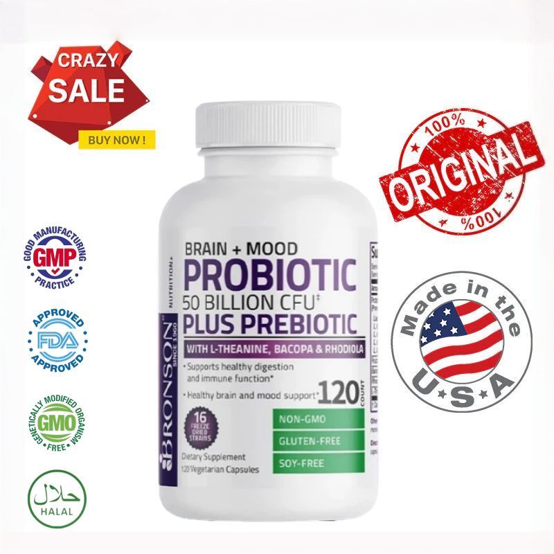 Bronson Probiotic Plus Prebiotic For Women – 50 Billion CFU,Supports ...