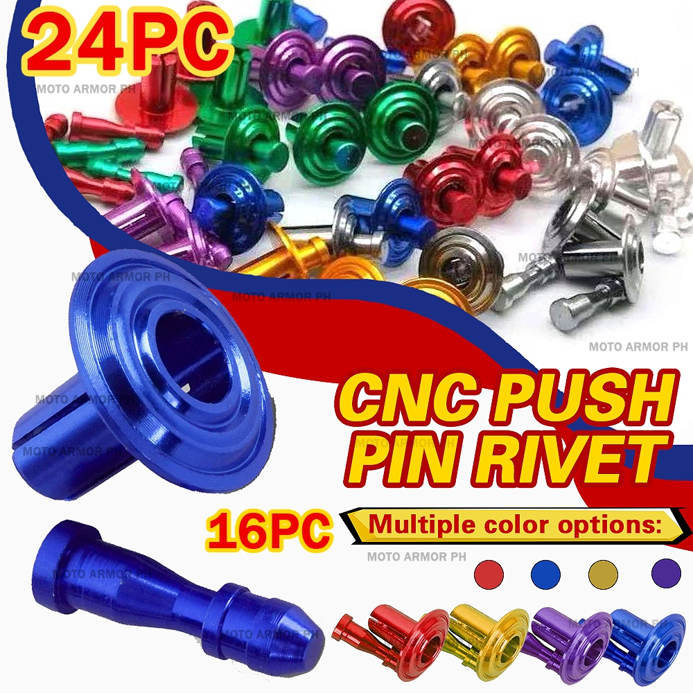 【16 PCS】 PrecisionLock Push Pin Rivet CNC Aluminum M5x15 For Motorcycle ...