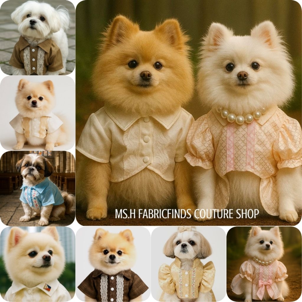 DOG BARONG /MALE & FEMALE, PET FORMAL WEAR/ DOG DENIM JACKET/ PET ...