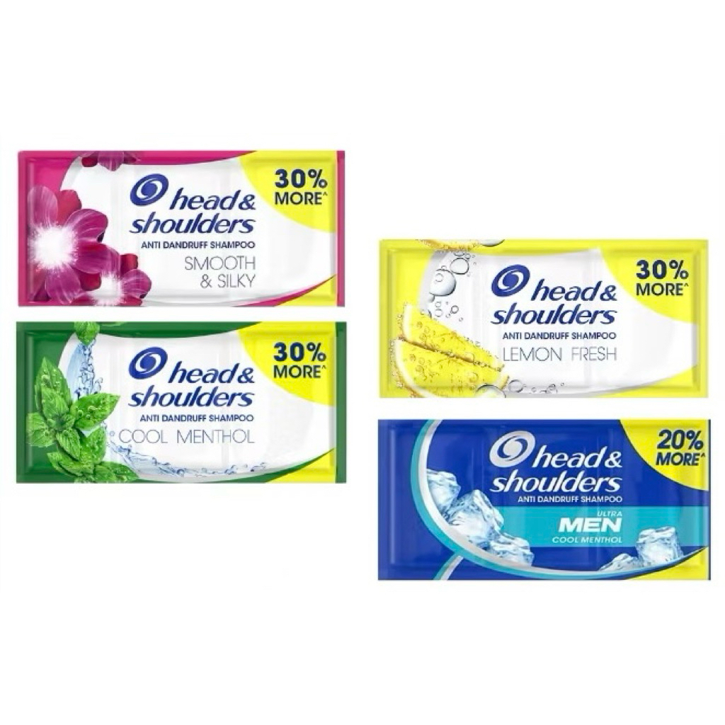 HEAD & SHOULDERS SHAMPOO SACHET 12 ML TRIO PACK | 12 PCS | 6 PCS ...