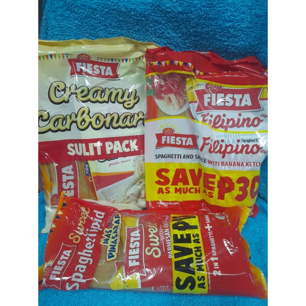 Fiesta Creamy Carbonara Sauce & Spaghetti Sulit Pack | Shopee Philippines