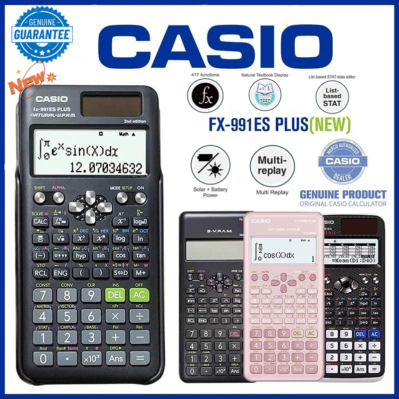 Scientific Calculator CASIO Fx-991ES plus Solar portable rechargeable ...
