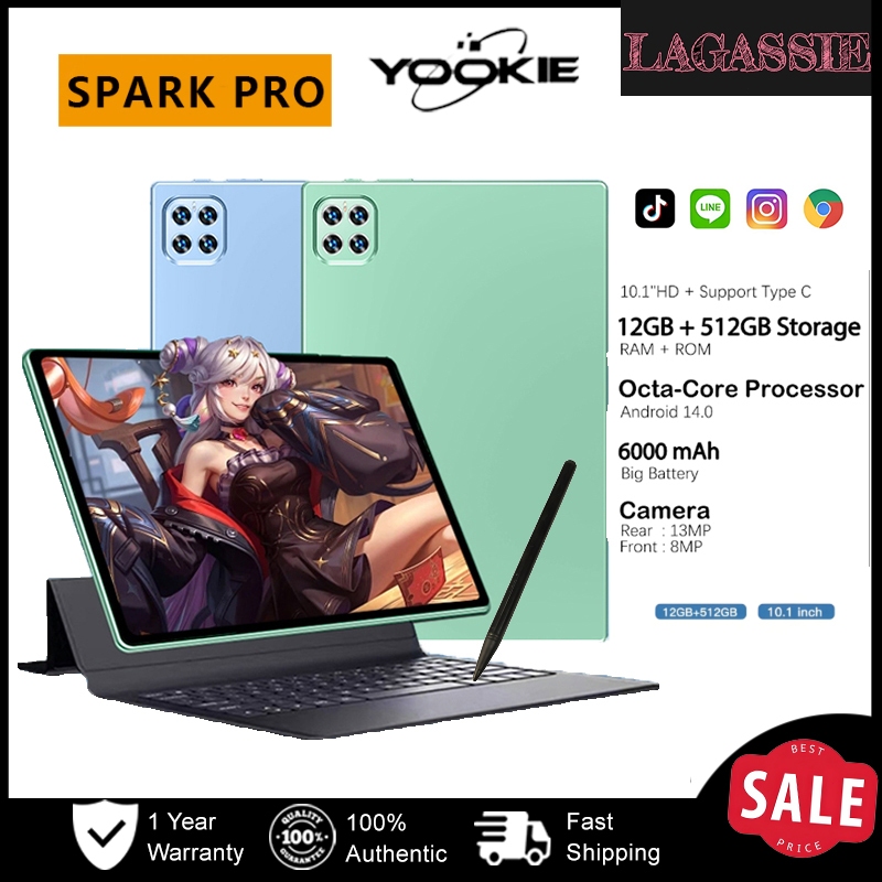 Original Spark Pro Android Tablet 12+512GB storage 6000mAh good for ...