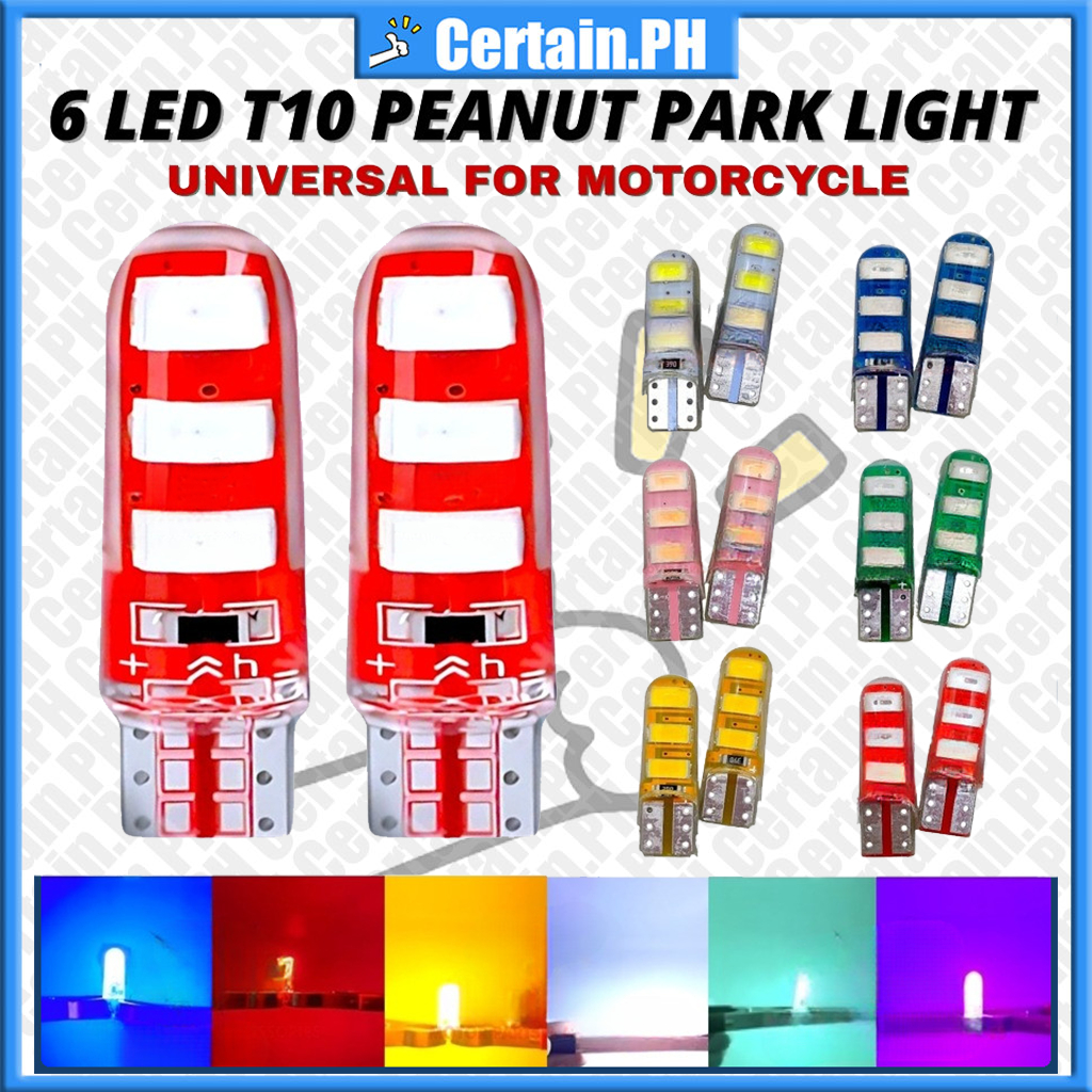 2 PCS 6 LED T10 PEANUT PARK LIGHT FOR SIGNAL LIGHT LICENSE LIGHT ...