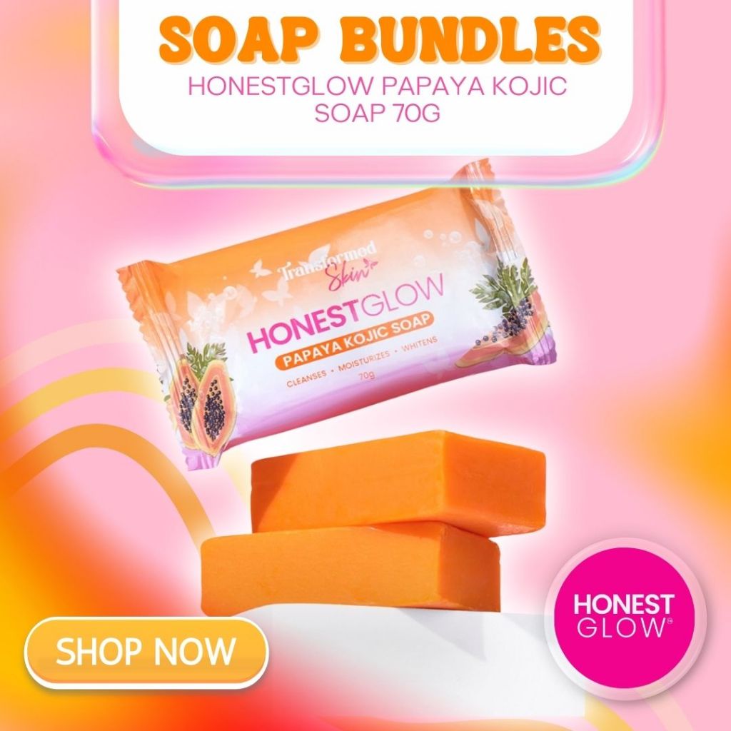 Honest Glow PAPAYA KOJIC 70g SOAP BUNDLES | Shopee Philippines