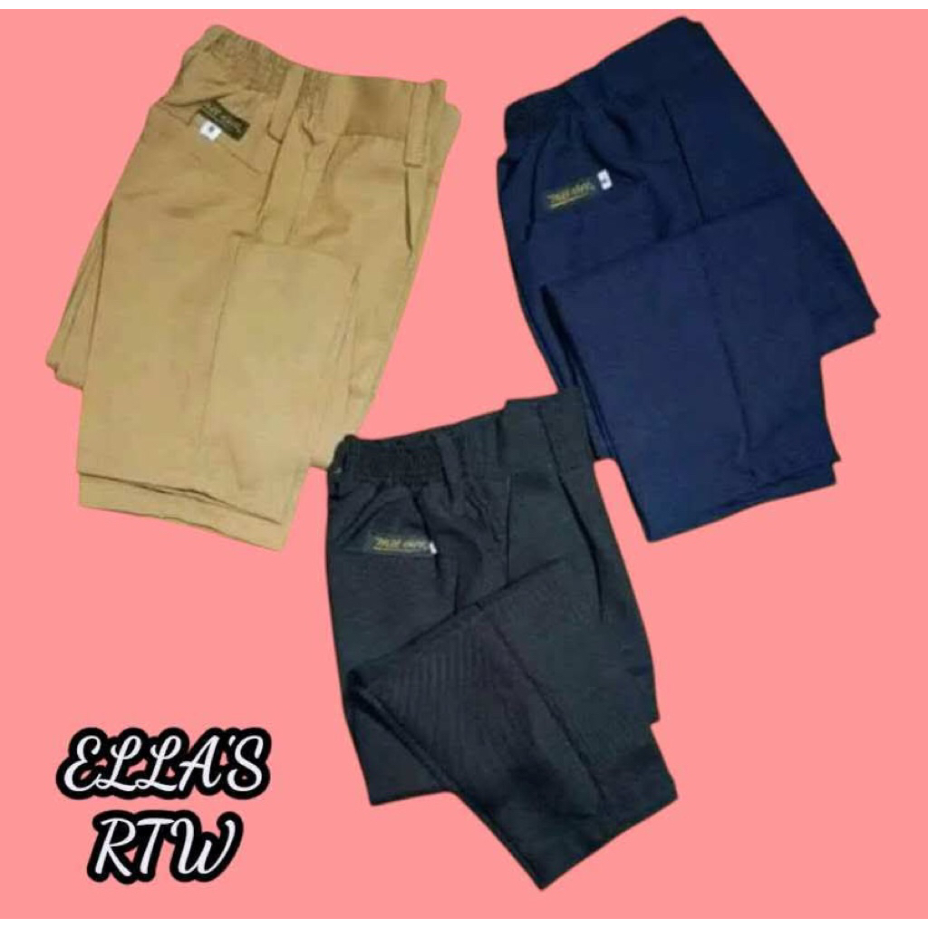Slacks Black Pants Garter For Kids Elementary to Highschol | Shopee ...