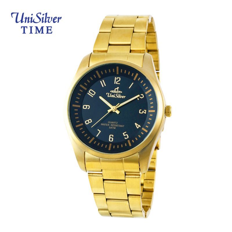 UniSilver TIME Men's All Gold Analog Stainless steel watch KW4442-1205 ...