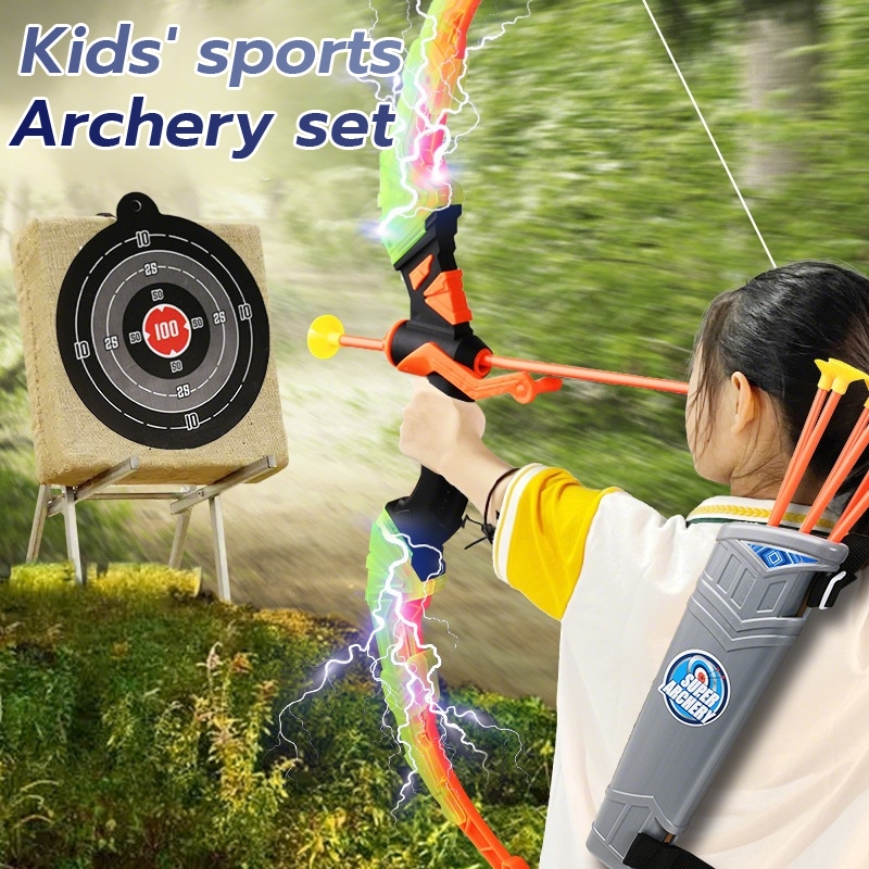 Archery Shooting Game Bow And Arrow Toy Set With 8 Suction Cup Arrows ...