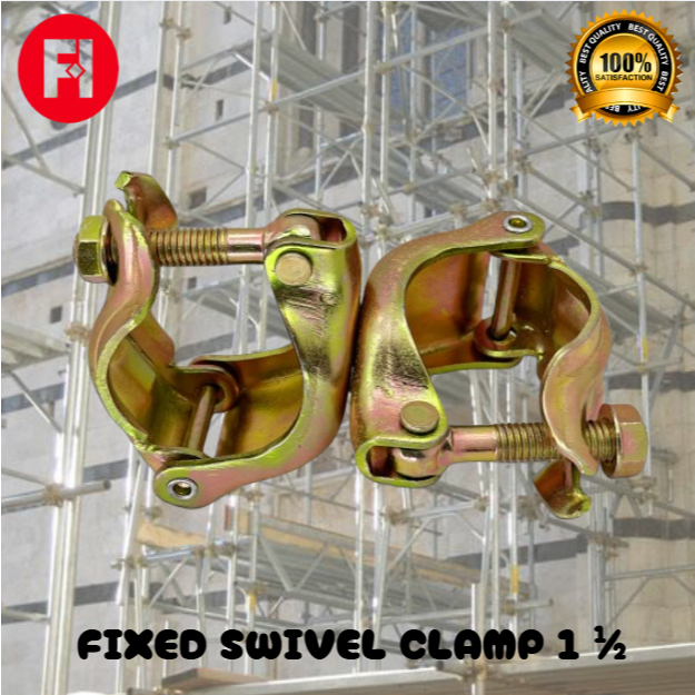 HEAVY DUTY SWIVEL CLAMP SCAFFOLDING FIXED CLAMP 1 1/2 PER BOX (30 PCS ...