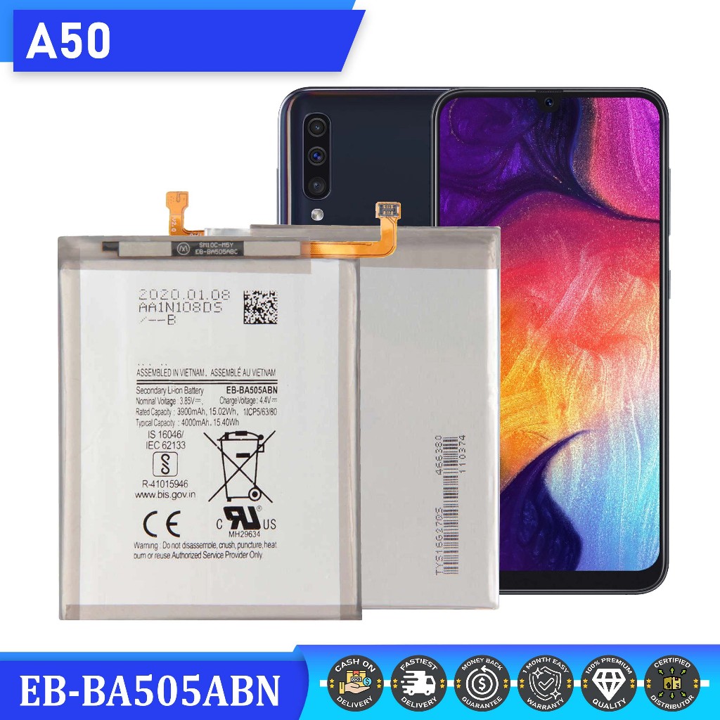 Galaxy A50 Battery Original, Model: EB-BA505ABU High Quality Phone ...