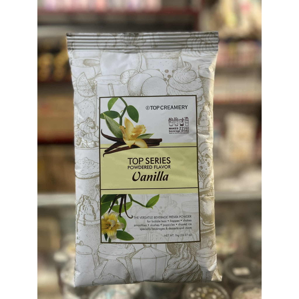 TOP CREAMER VANILLA POWDER 1KG is a powdered flavor mix used to create ...