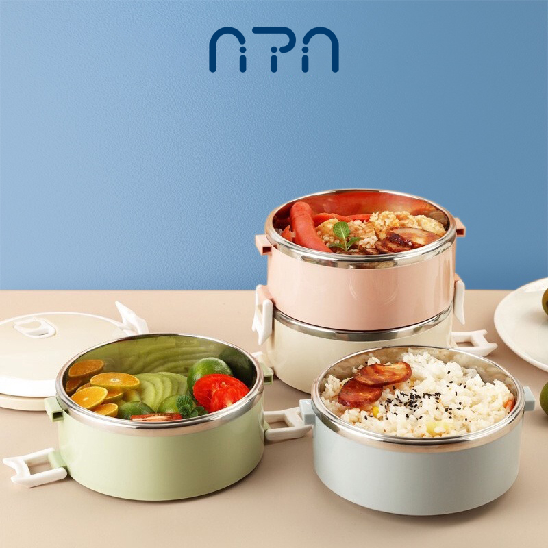 Nipiin Lunch Box 2-4 Layer Stainless Steel Storage Box Insulated Lunch ...