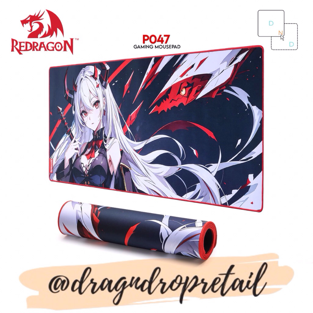 Redragon EISA P047 Waifu Gaming Mousepad Desk Mat Mouse Pad, Large ...