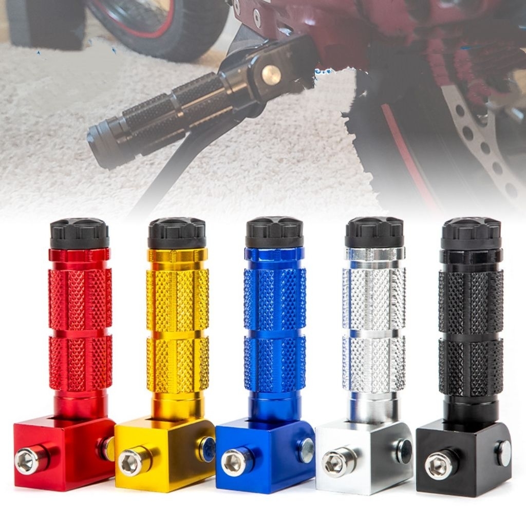 motorcycle Footrest Rear 1 pair Universal CNC Pegs Pedals Replacement ...