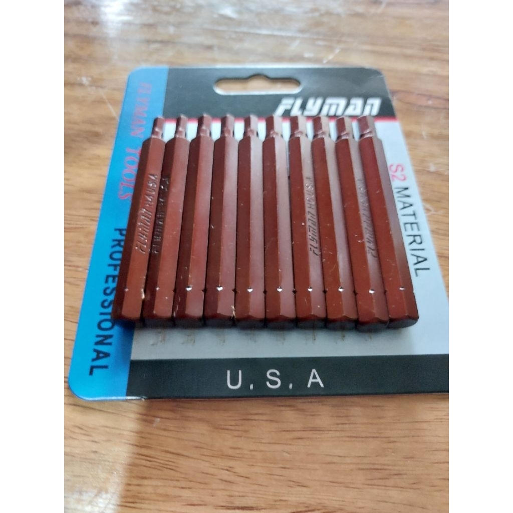IMPACT BIT HEX ALLEN TYPE(BALA)10pcs #4MM,#5MM,#6mm FLYMAN USA | Shopee ...