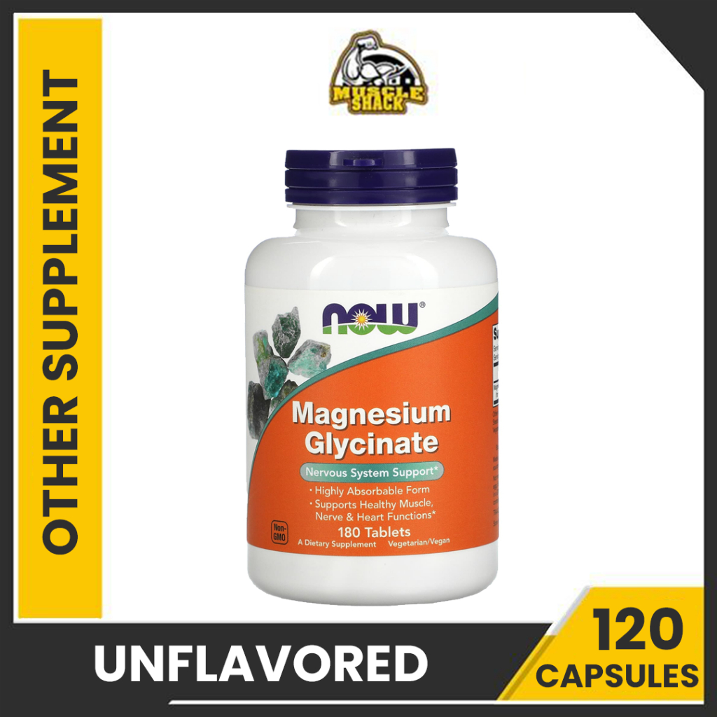 NOW MAGNESIUM GLYCINATE | 180 TABLETS | WELLNESS | HEALTH | LIFESTYLE ...