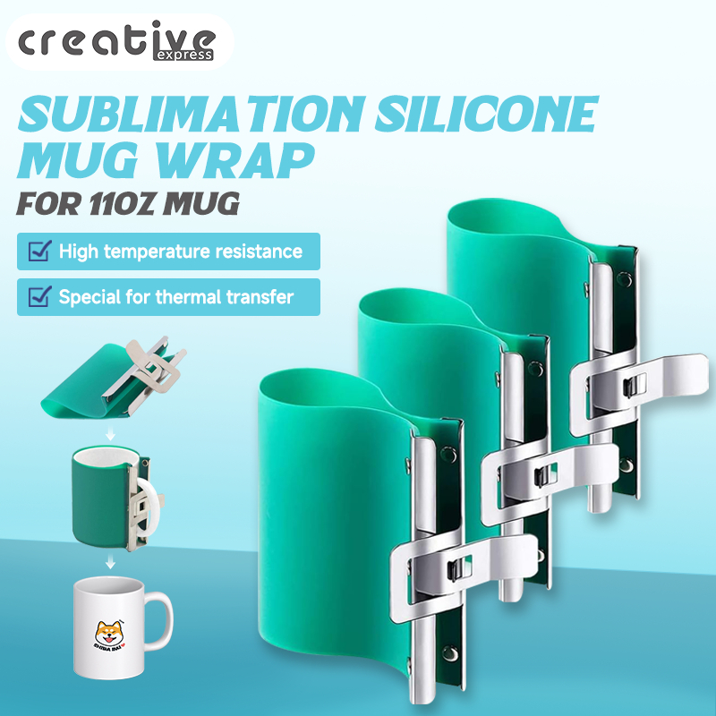 Creative Silicone Sublimation Mug Oven Safe 11 Oz Silicone Mug Clip For ...