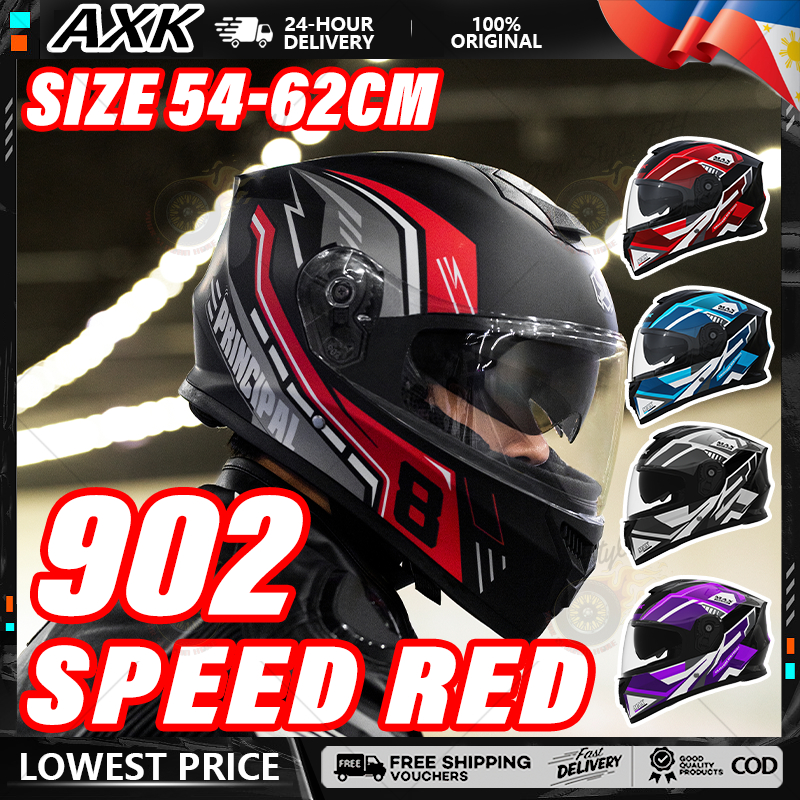 AXK 902 Full Face Helmet Motorcycle Double HD Dual Mirror Cool For Both ...