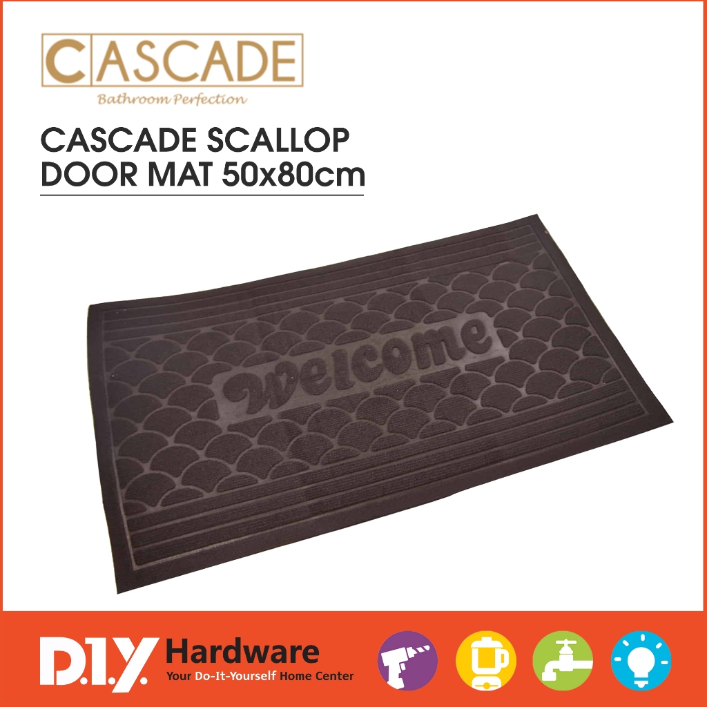 CASCADE Scallop Door Mat with Rubber Backing (50x80cm) | Shopee Philippines