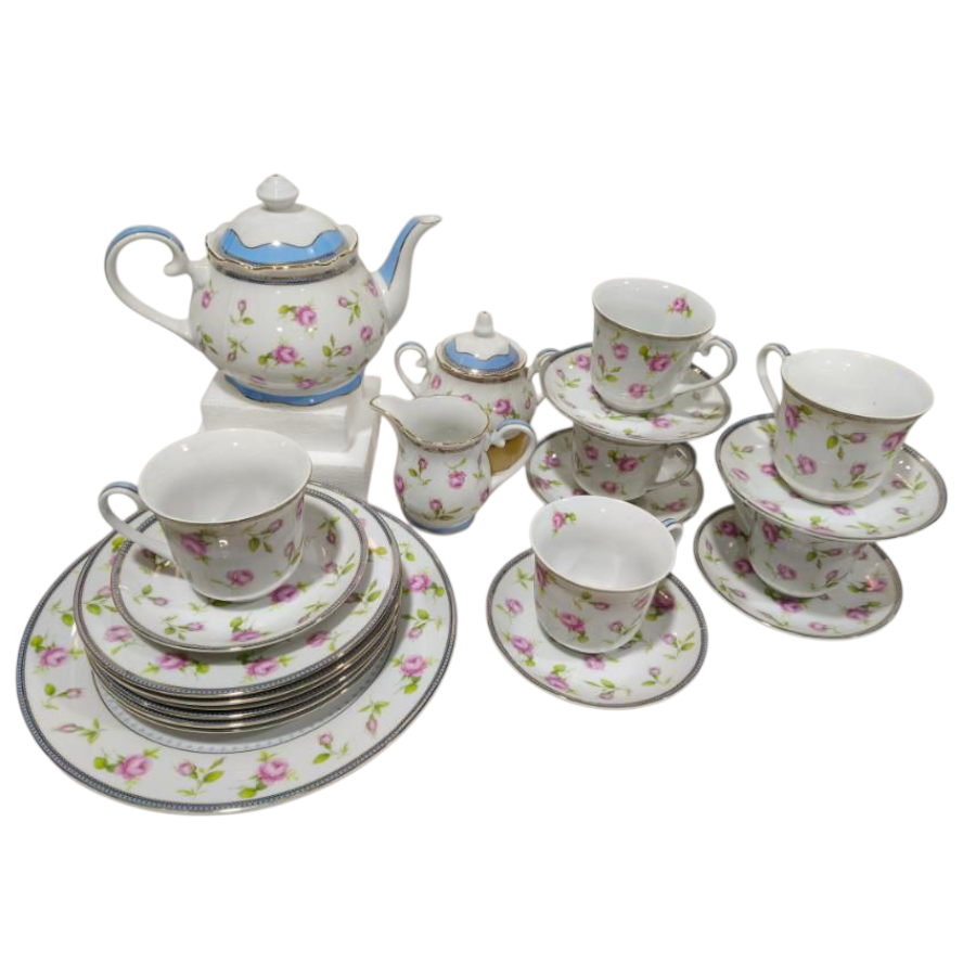 GR 22 piece Afternoon Tea Set, Blue Floral | Shopee Philippines
