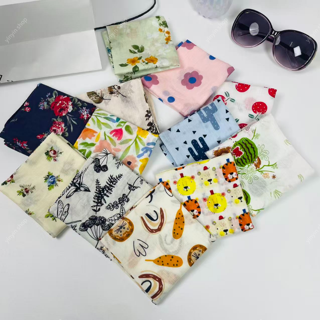 6 Pcs/12 PcsLadies Cotton Murang Panyo Floral & Animal Patterns Women's ...
