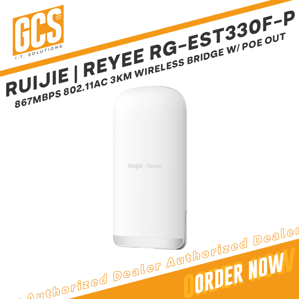 Ruijie | Reyee RG-EST330F-P Wifi 5 3KM 13 dBi TDMA SON PoE Wireless Bridge | Shopee Philippines