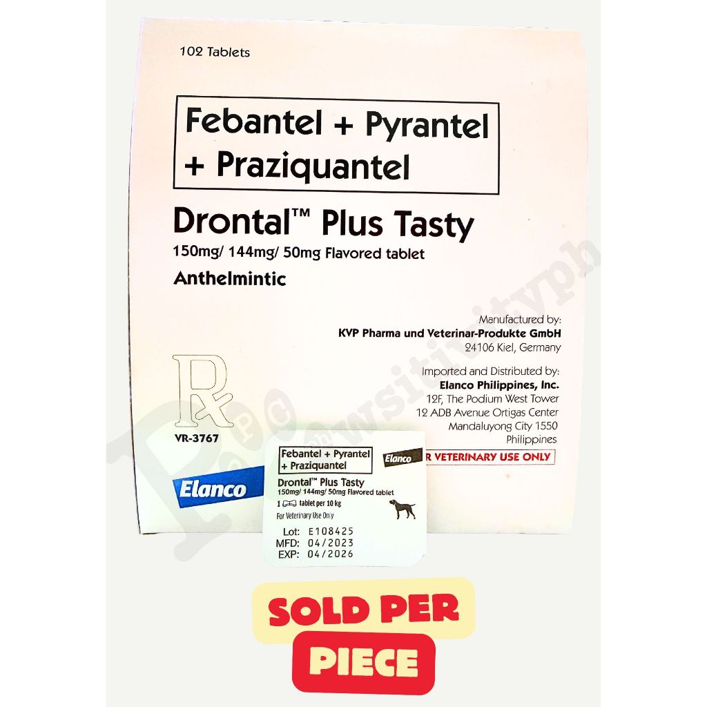 Drontal Plus Tasty Bone Tablet Dewormer 1 tablet | Shopee Philippines