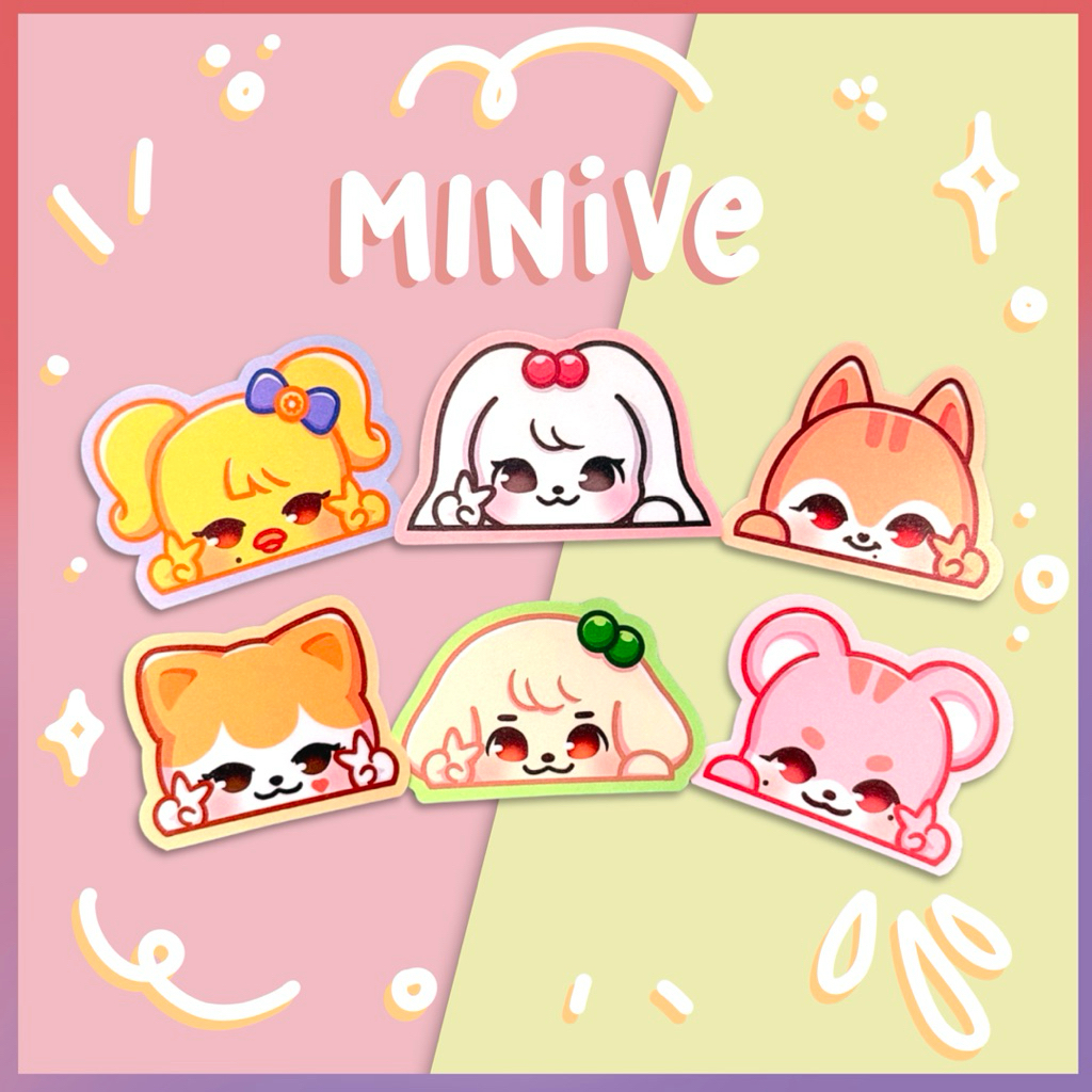 [FANMADE] IVE MINiVE peeking stickers / peekers | Shopee Philippines
