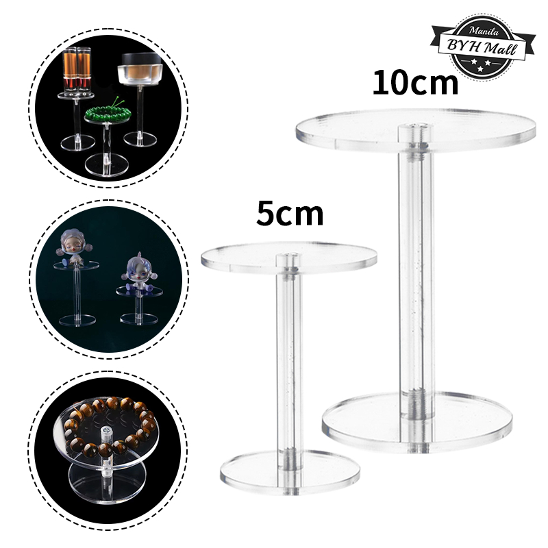 5cm Round Acrylic Display Stand 10cm Clear Round Riser Stands Round ...