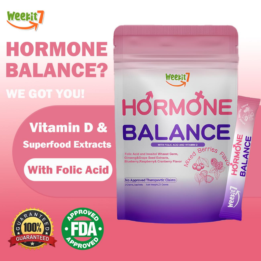 WeeKit7 Women's Hormone Balance Powder with Folic Acid Inositol for ...