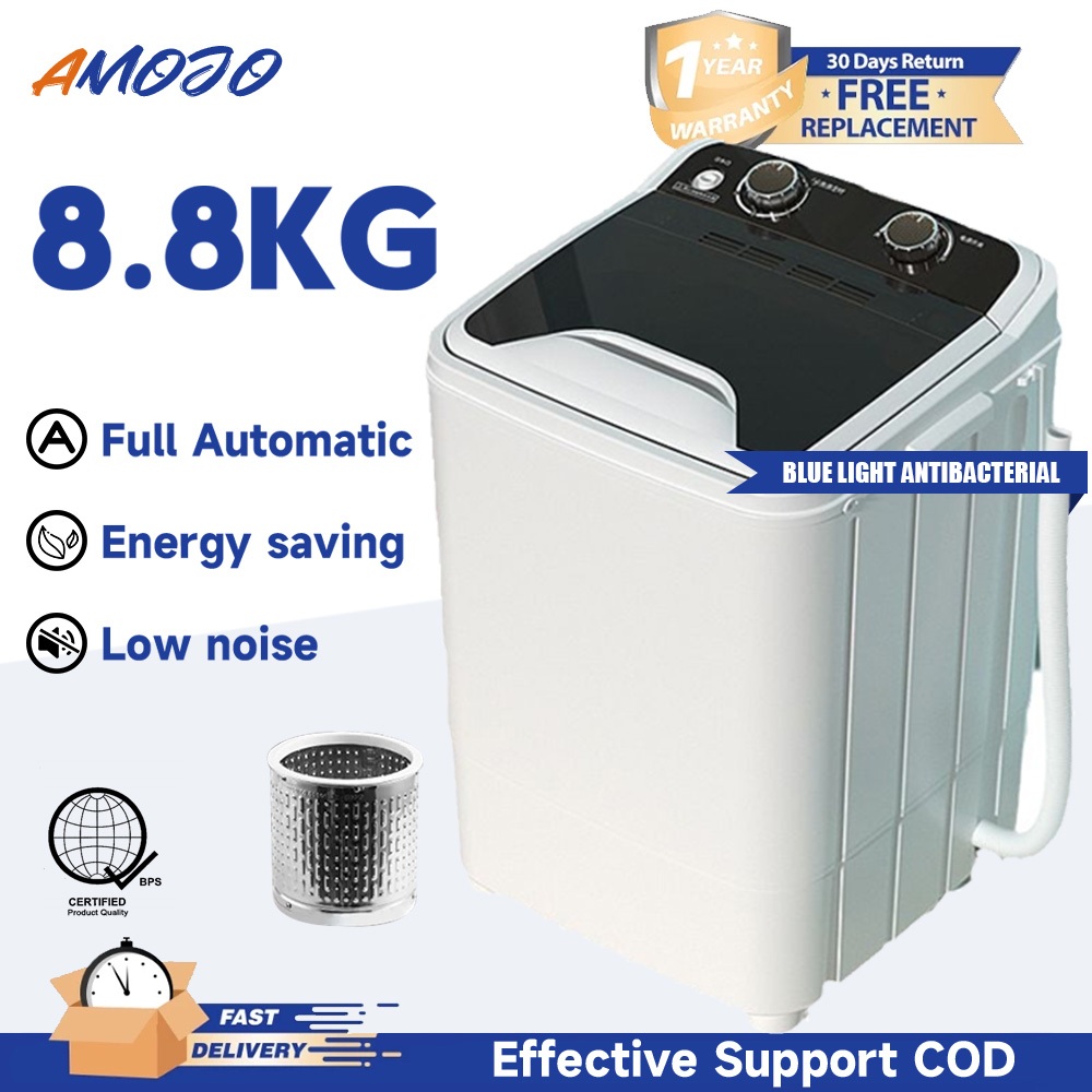 8.8KG Automatic Washing Machine Mini Dehydration Free Drying Rack Dryer ...