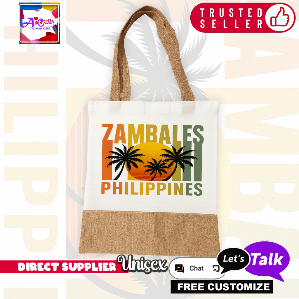 Zambales Eco Jute Souvenir Tote 12x14 Inches No Zipper Best for Gifts ...