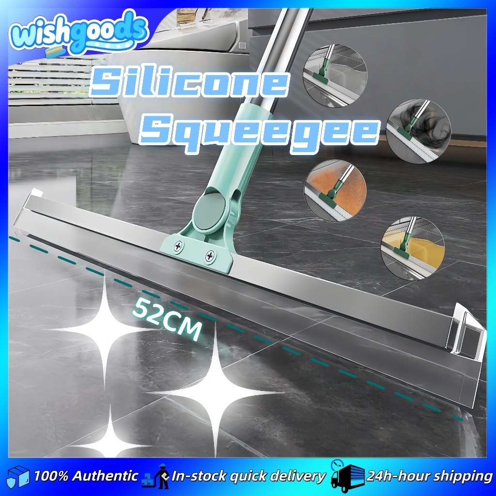 Magic Silicone Squeegee 180° Rotatable Floor & Window Wiper with ...