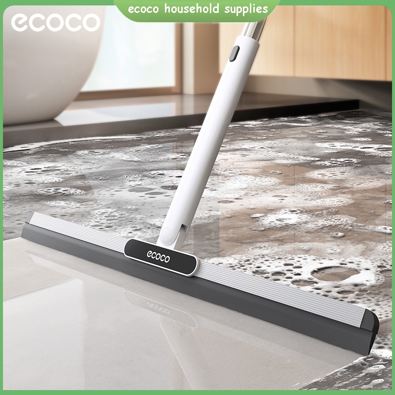 Ecoco Floor Squeegee Sweep/Scrape/Scrub Floor Broom 3-in-1 with Sliding ...