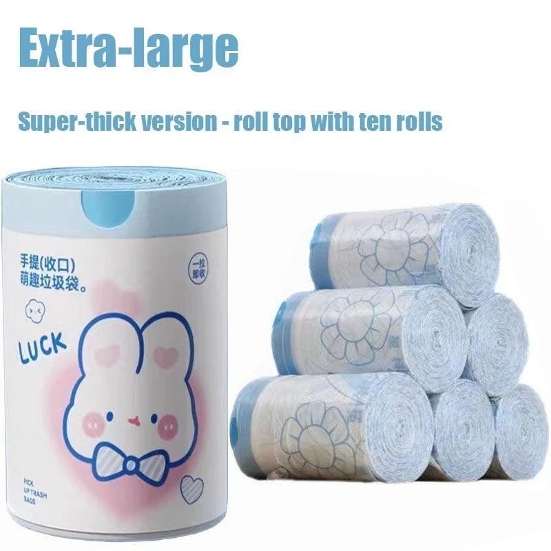 B1T1 Drawstring Garbage Bag 100pcs Thickened Garbage Bag Roll ...