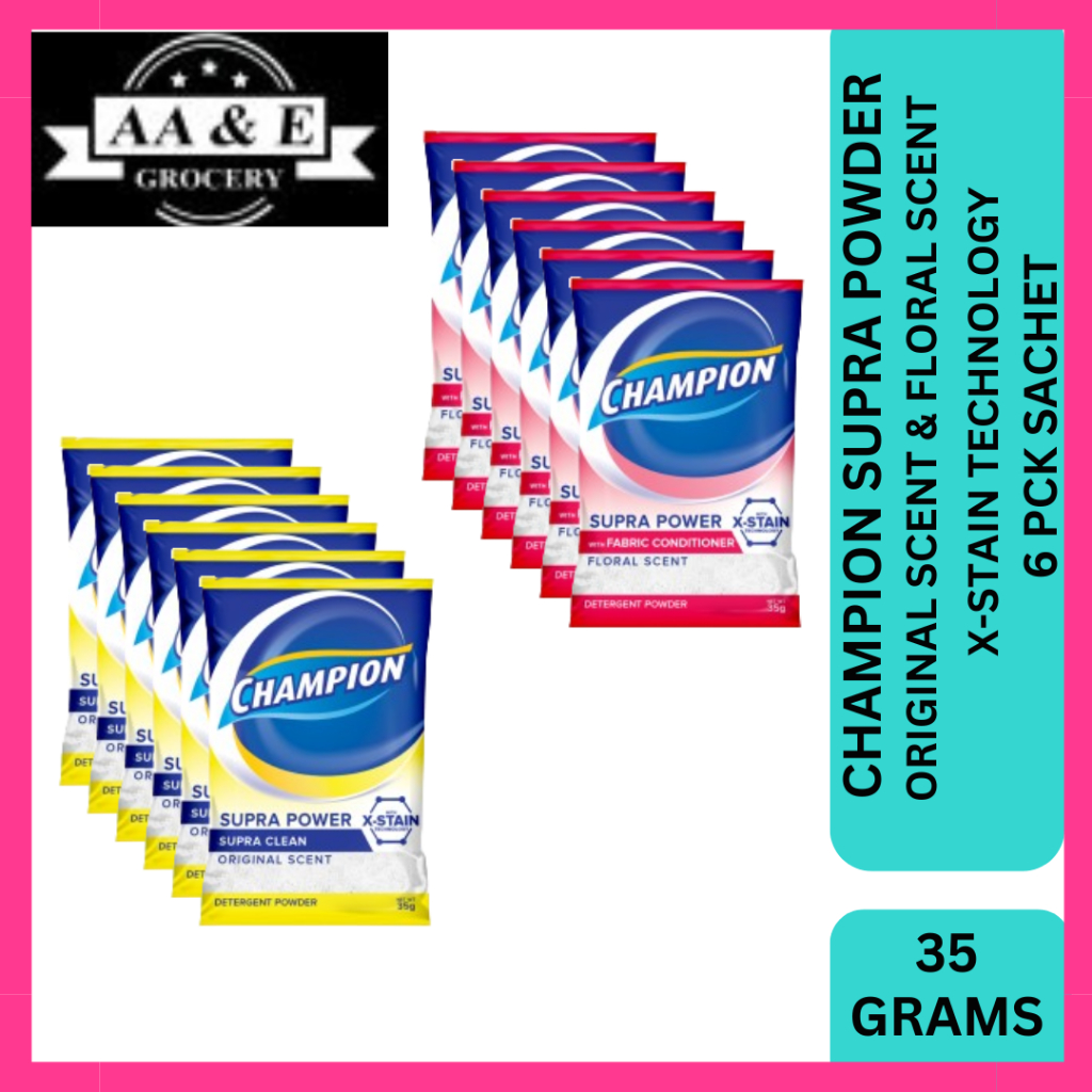 CHAMPION SUPRA WASHING POWDER LAUNDRY DETERGENT ORIGINAL & FLORAL SCENT ...
