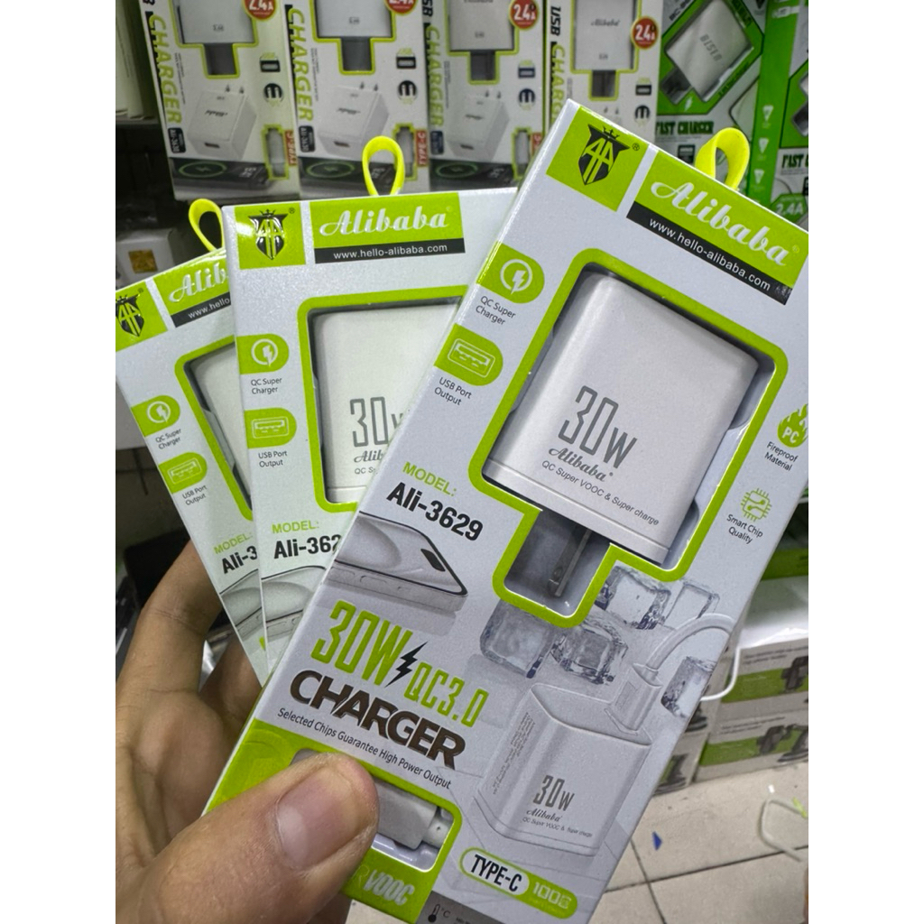 NEW! ALIBABA ALI 3629 QUICK SUPER FAST CHARGER VOOC 3.0 30W HEAVY ...