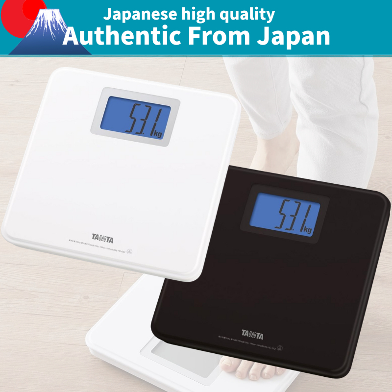 Tanita Compact Digital Body Weight Scale HD-662 BK WH A4 Size Auto On ...