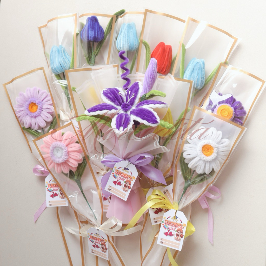 Fuzzy Wire Flower Bouquet | Shopee Philippines