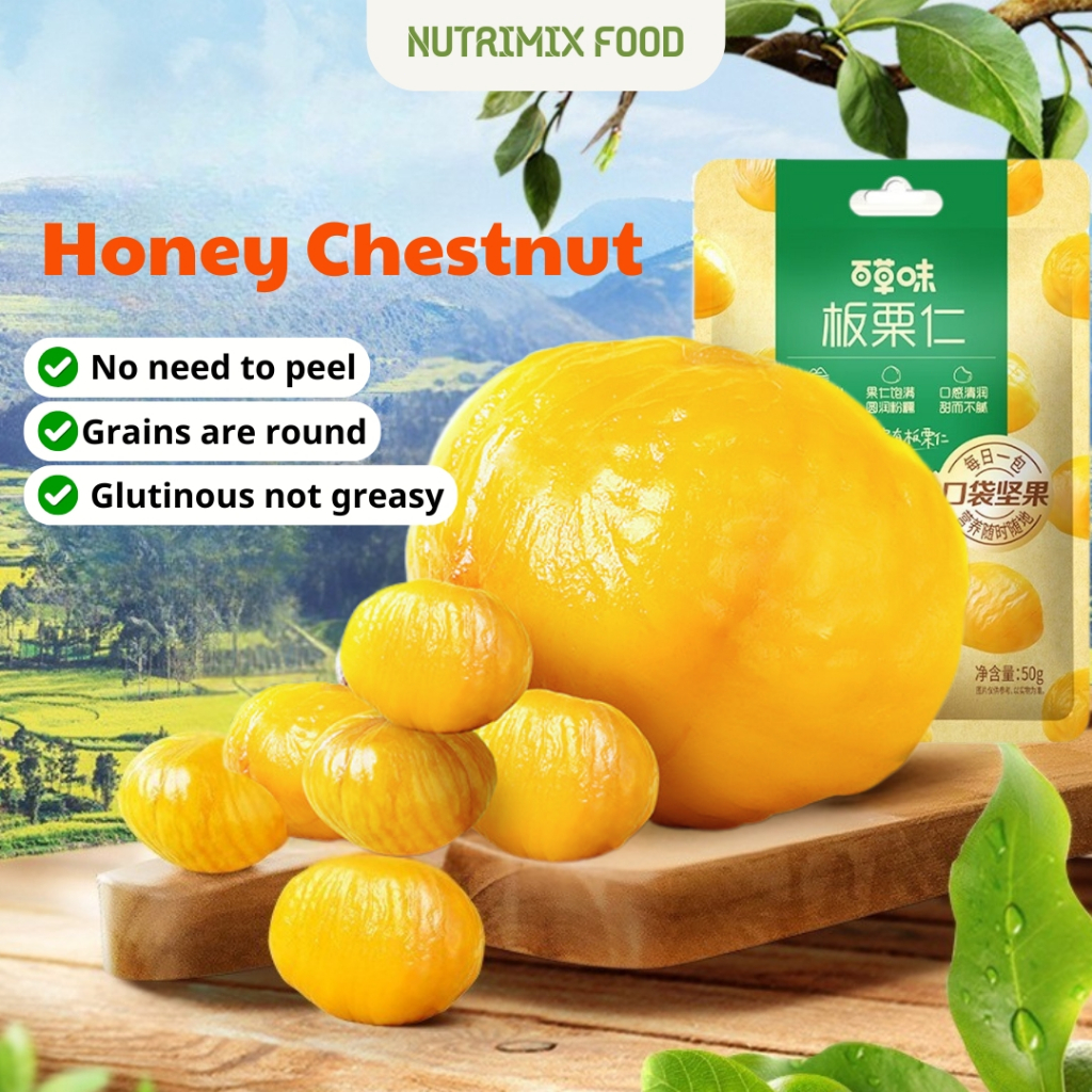 Kino Foods Honey Flavored Chestnut Kernels Premium Gourmet Roasted ...