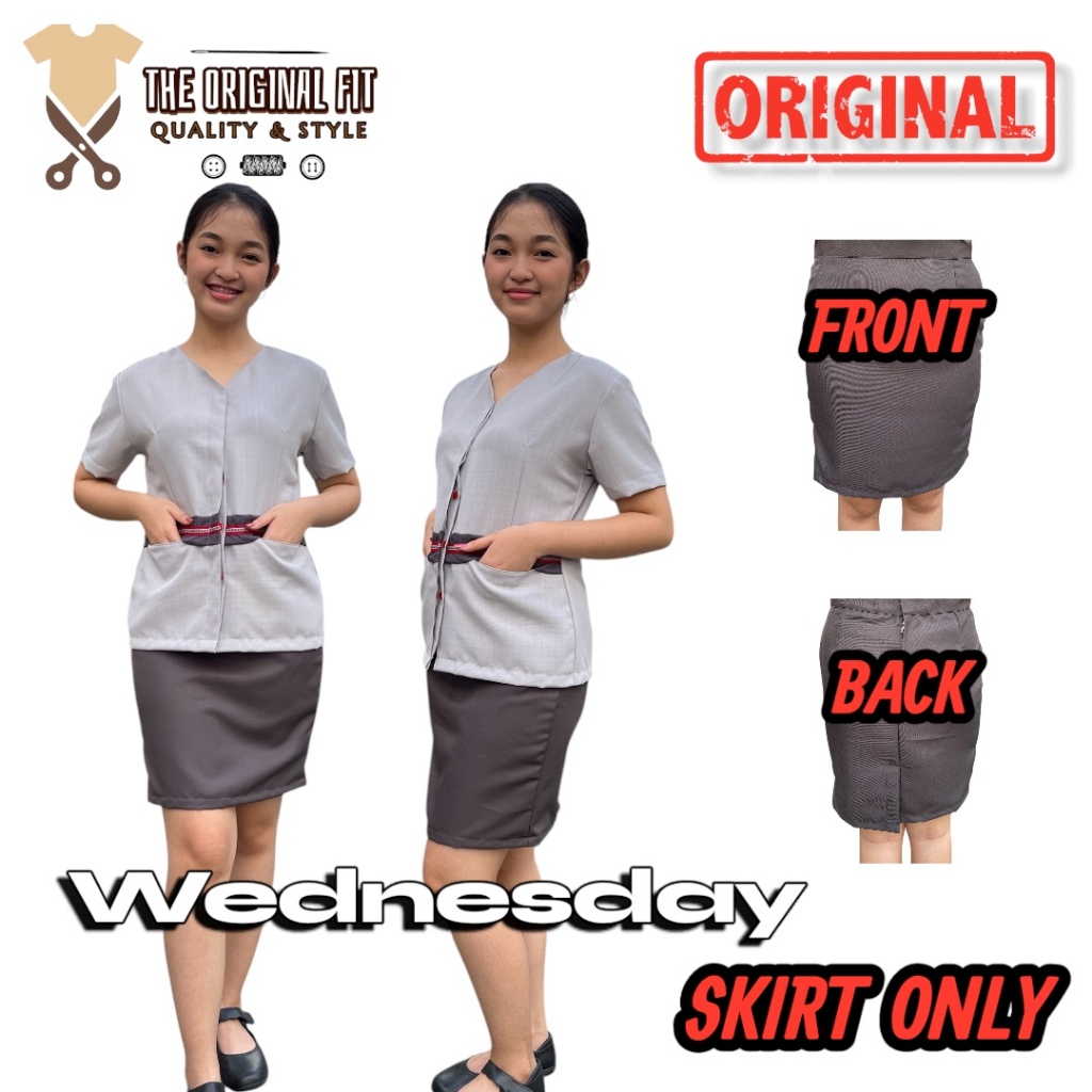 WEDNESDAY SKIRT ONLY DEPED FEMALE TEACHER NO POCKET, W/ BACK OPEN SLIT ...