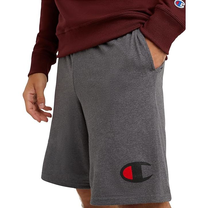 Champion USA Mens C Patch logo Shorts - Granite Heather | Shopee ...