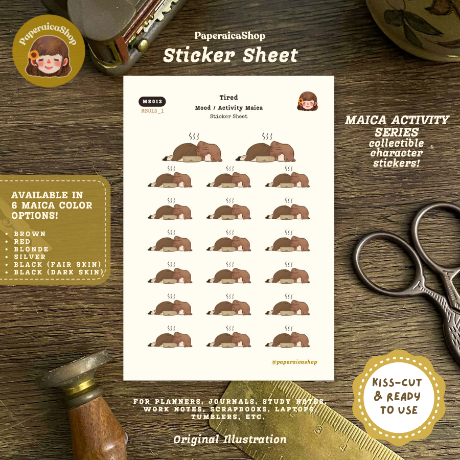 Cute Mood Stickers, Slacker Stickers, White Flag Stickers, Tired ...