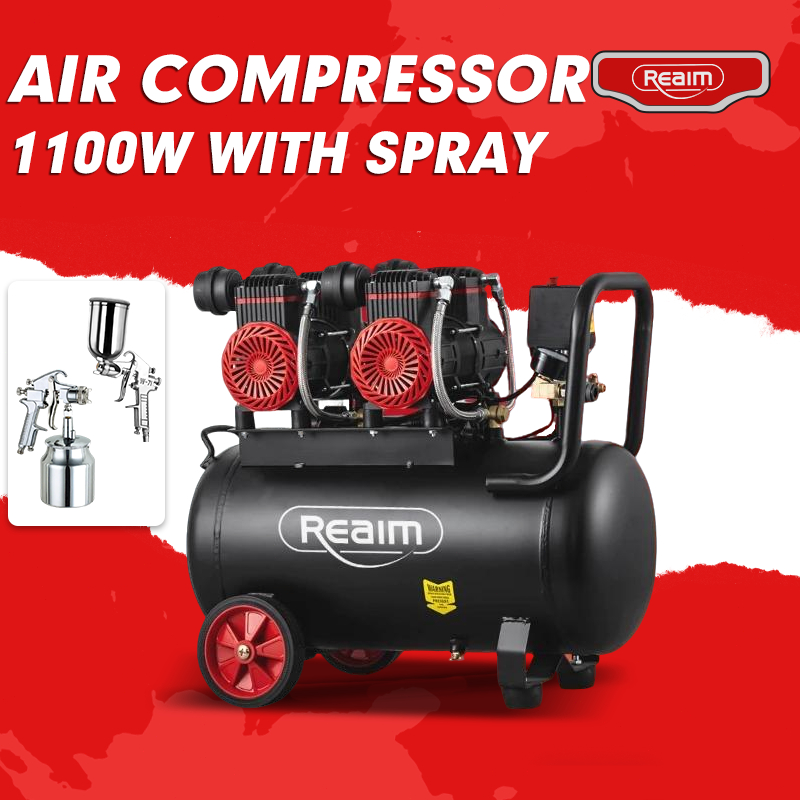 REAIM Air Compressor Heavy Duty 1100W Air Compressor Portable With ...