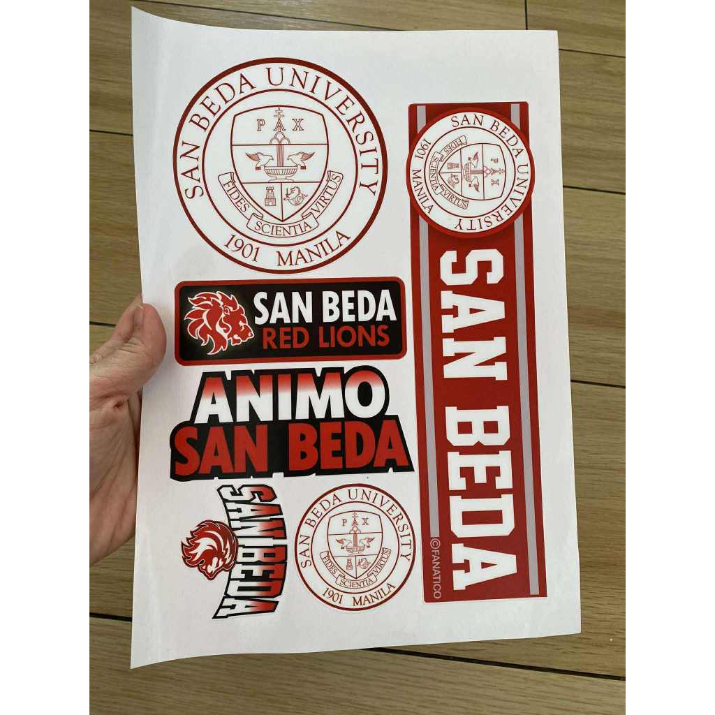 FANATICO San Beda University Red Lions Laminated Vinyl Sticker ...
