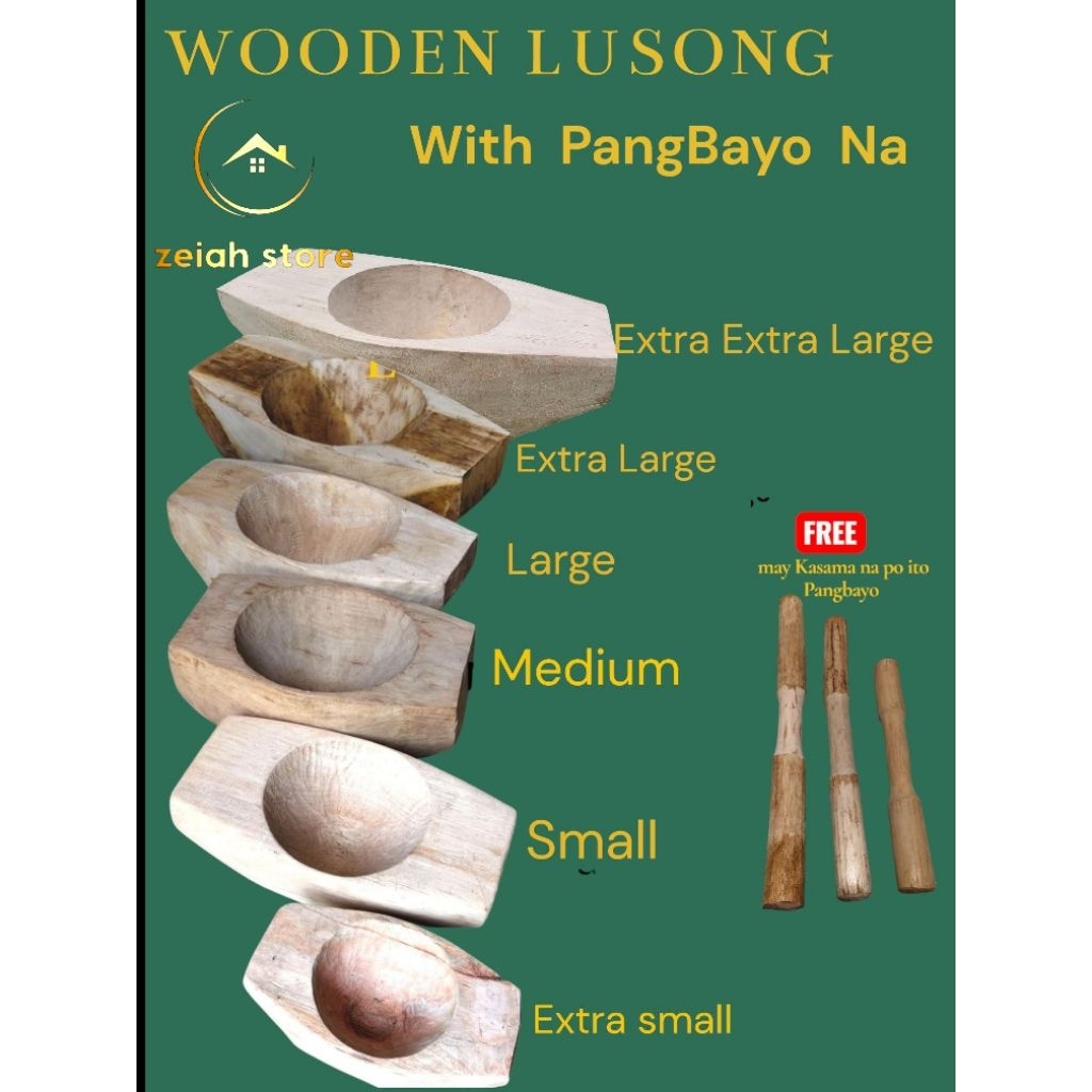 Bayuhan wooden lusong for nilupak na saging | Shopee Philippines