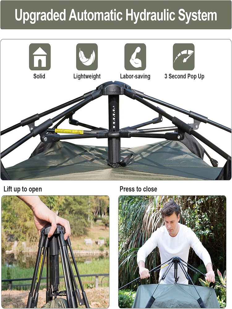 Waterproof Automatic 4-5 Person Outdoor Camping Tent Two Doors Double ...